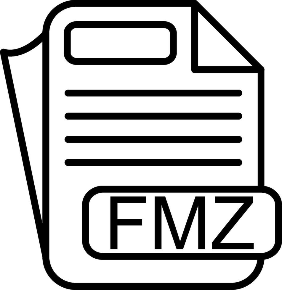 FMZ File Format Line Icon 53677402 Vector Art at Vecteezy