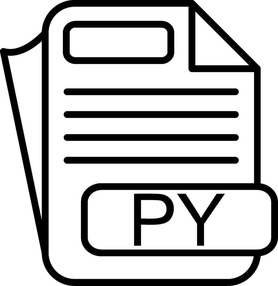 py archivo formato línea icono 53677477 Vector en Vecteezy