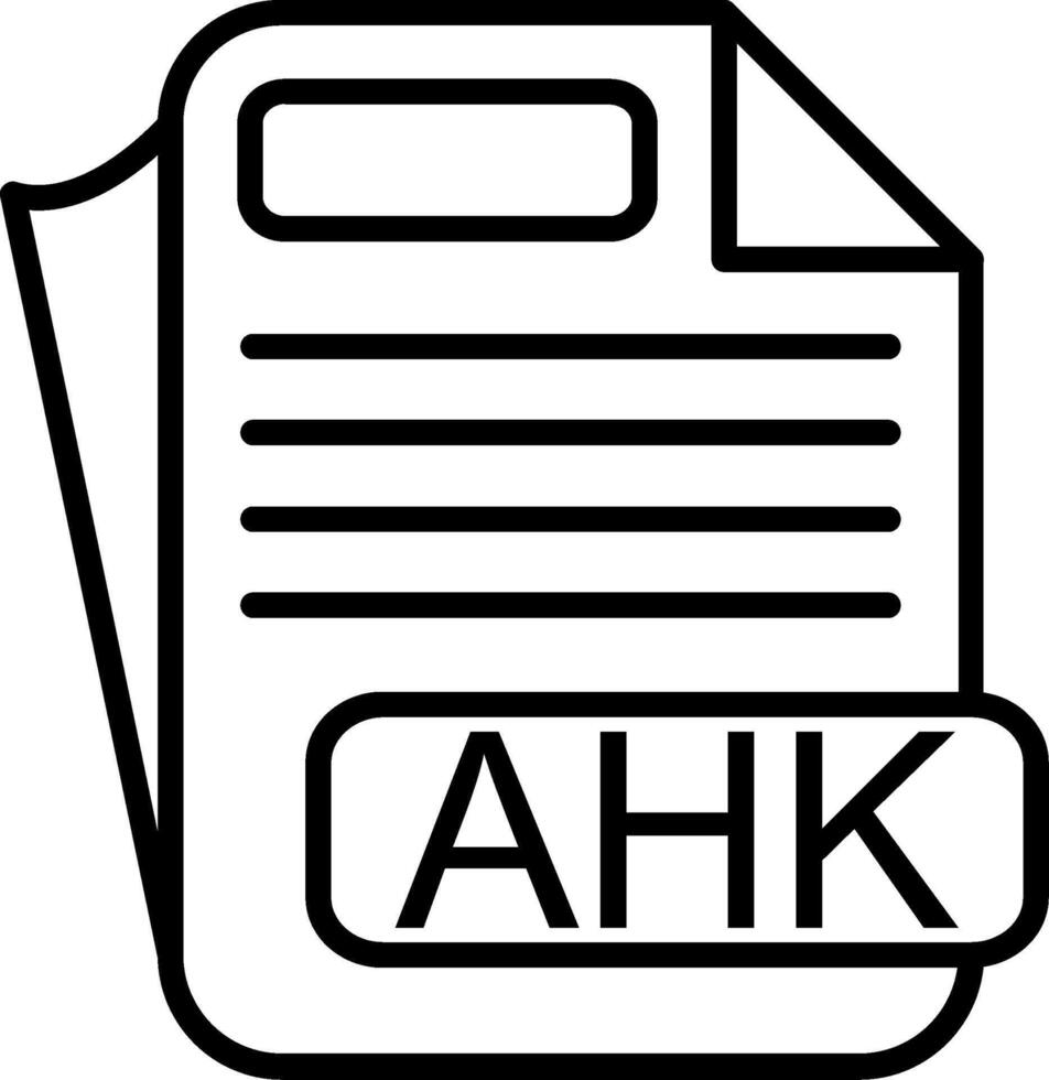 AHK File Format Line Icon 53677483 Vector Art at Vecteezy