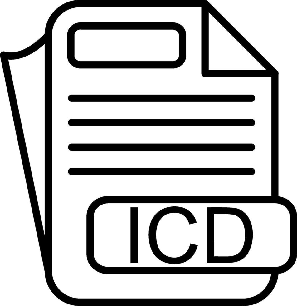 ICD File Format Line Icon 53677705 Vector Art at Vecteezy