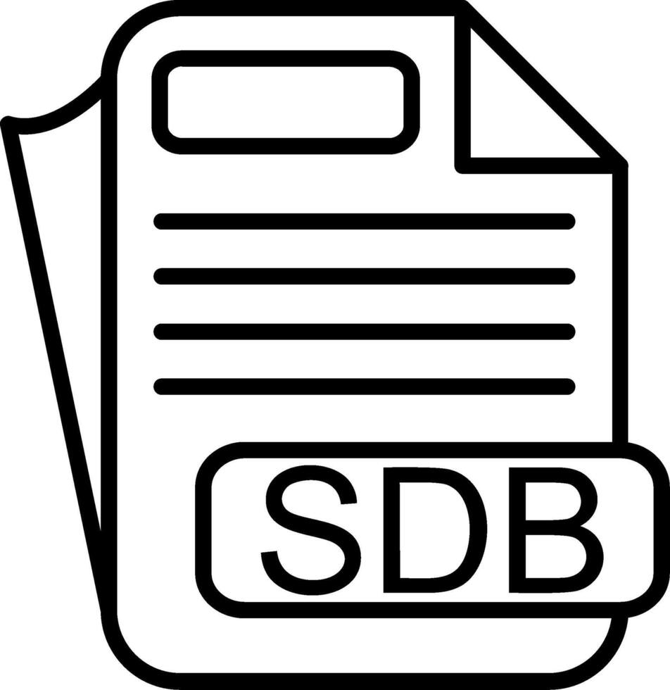 sdb archivo formato línea icono 53677728 Vector en Vecteezy