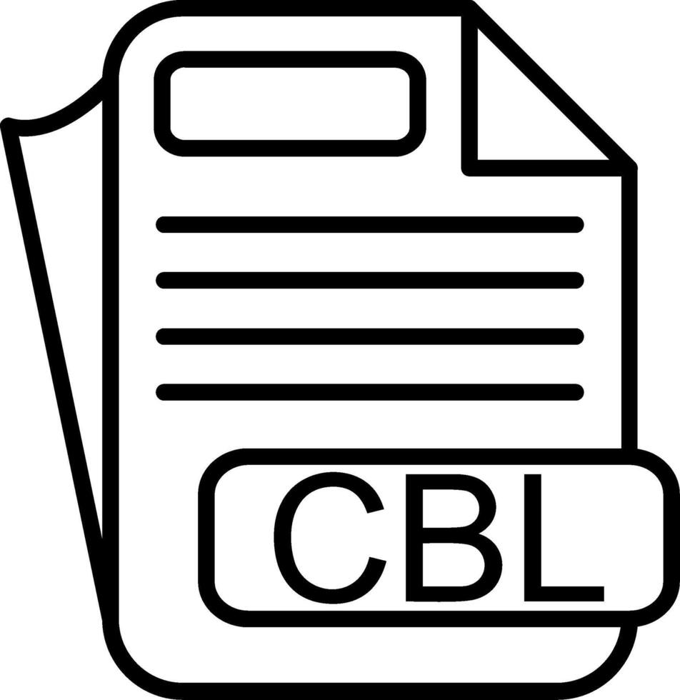 cbl archivo formato línea icono 53677807 Vector en Vecteezy