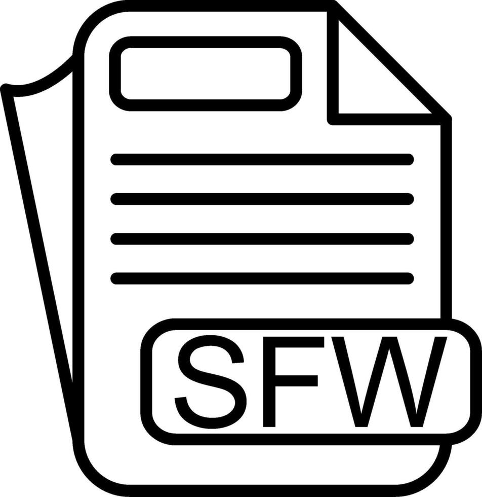 Sfw File Format Line Icon 53677809 Vector Art At Vecteezy