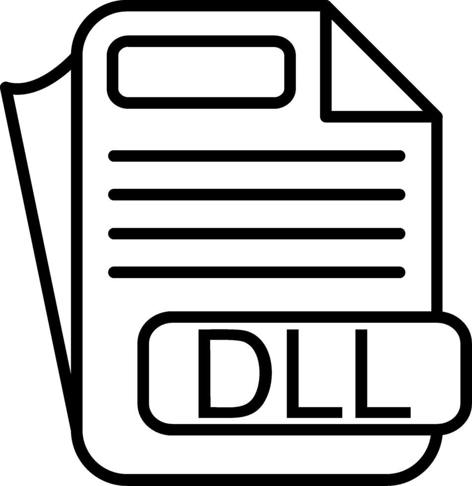 DLL File Format Line Icon 53677882 Vector Art at Vecteezy