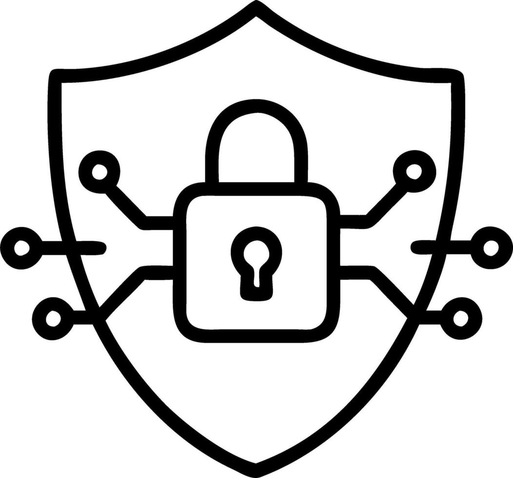 Abstract cybersecurity shield with digital locks on an isolated white background 53677936 Vector ...