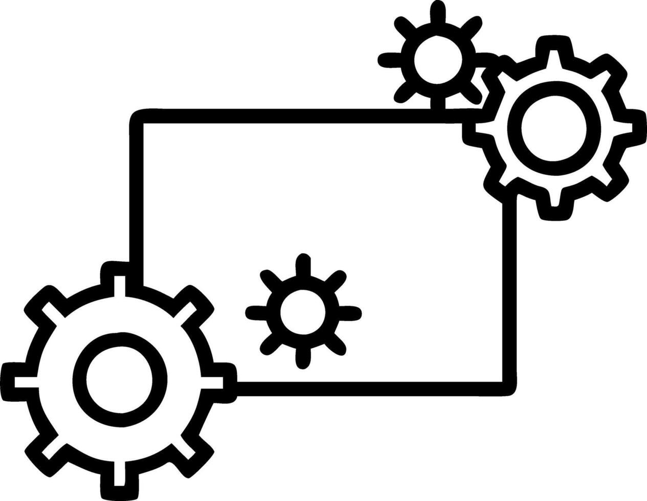 Border frame with gears and clock for Efficiency and copy space 53678190 Vector Art at Vecteezy
