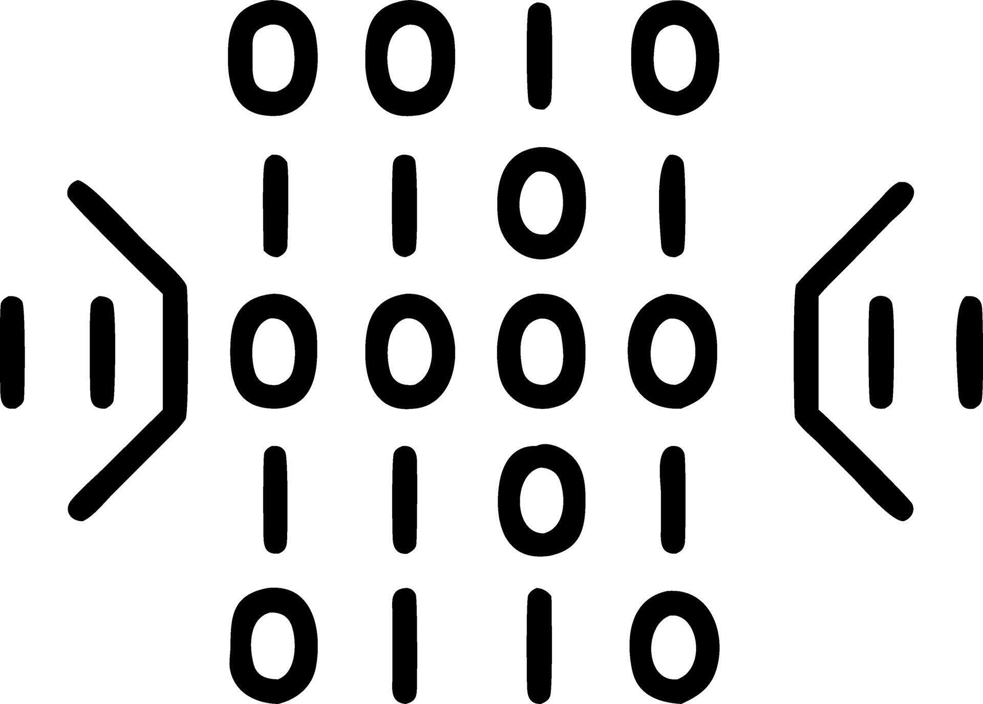 Glowing abstract binary code streaming down a digital background ...