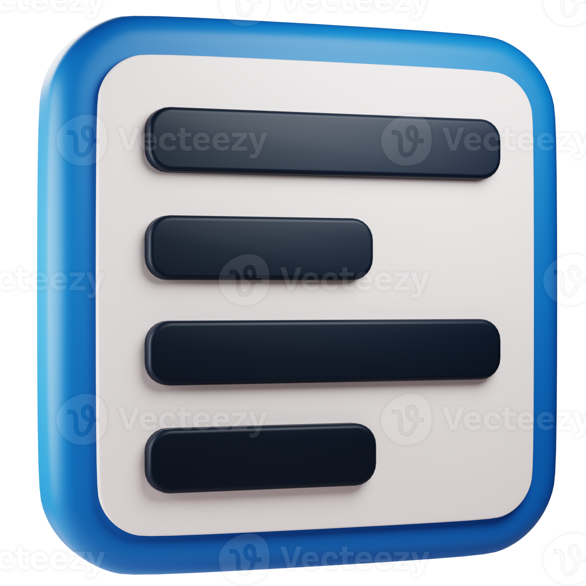 Align Text Left 3d Icon 53687258 Png