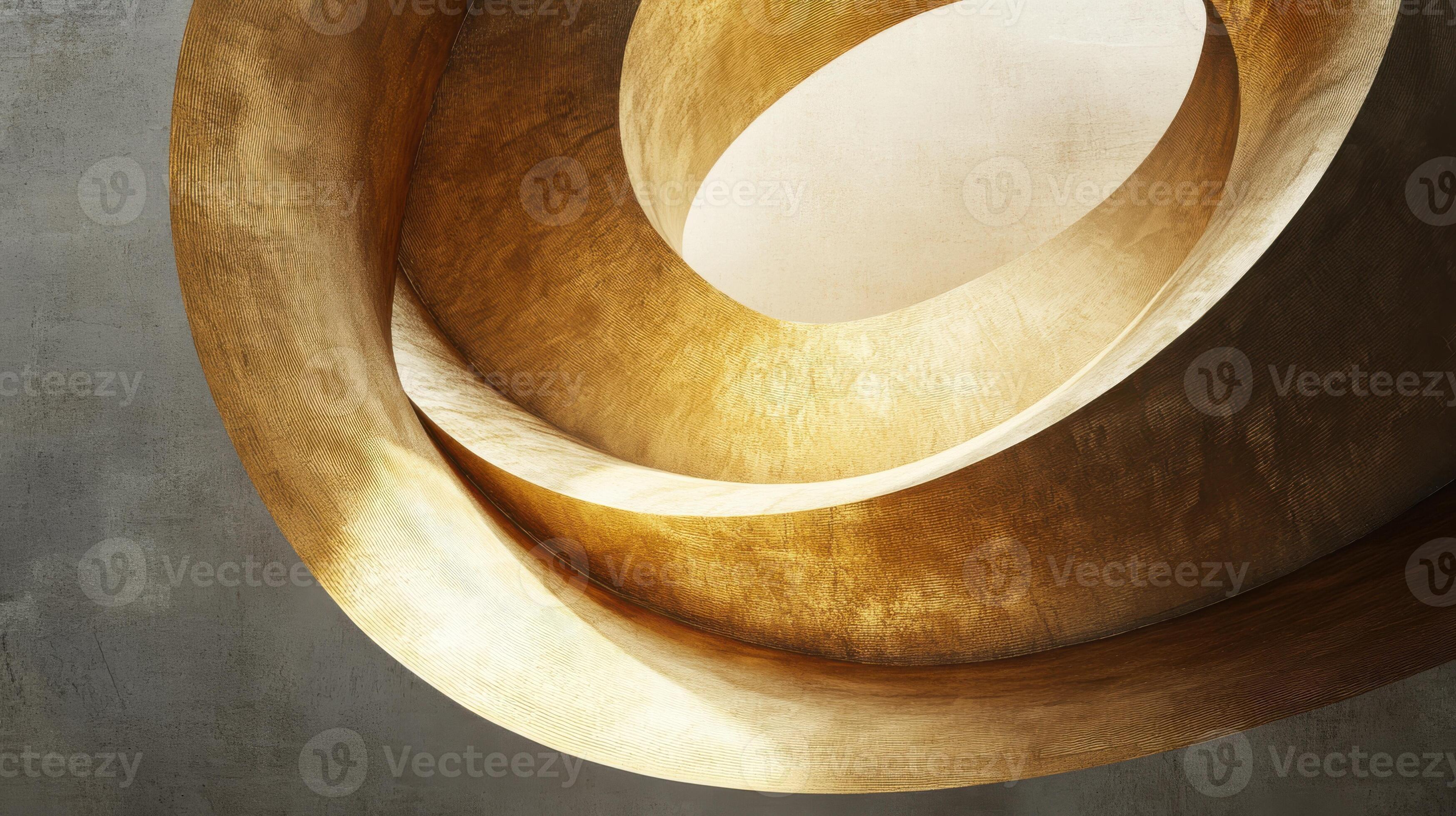 Eye-catching spiral with shadows, abstract and fluid architectural form. Light shadow 3d pattern ...