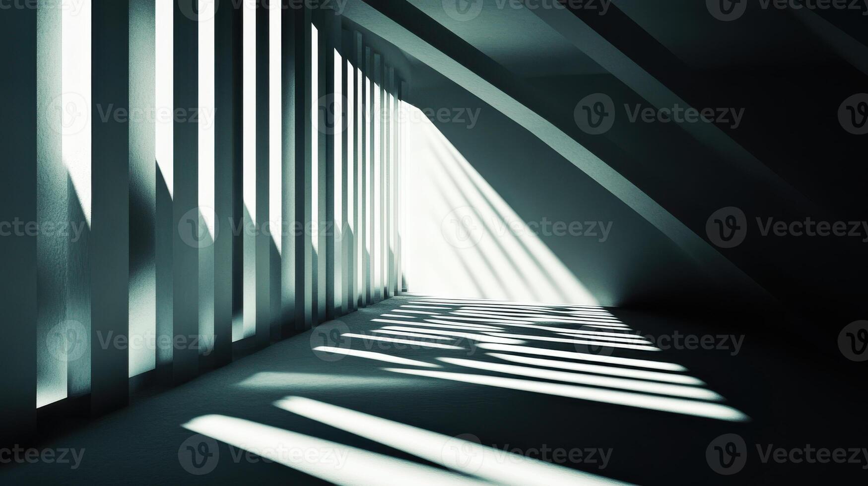 Jagged 3D zigzag structures with sharp shadows, bold and abstract rhythm. Light shadow 3d ...