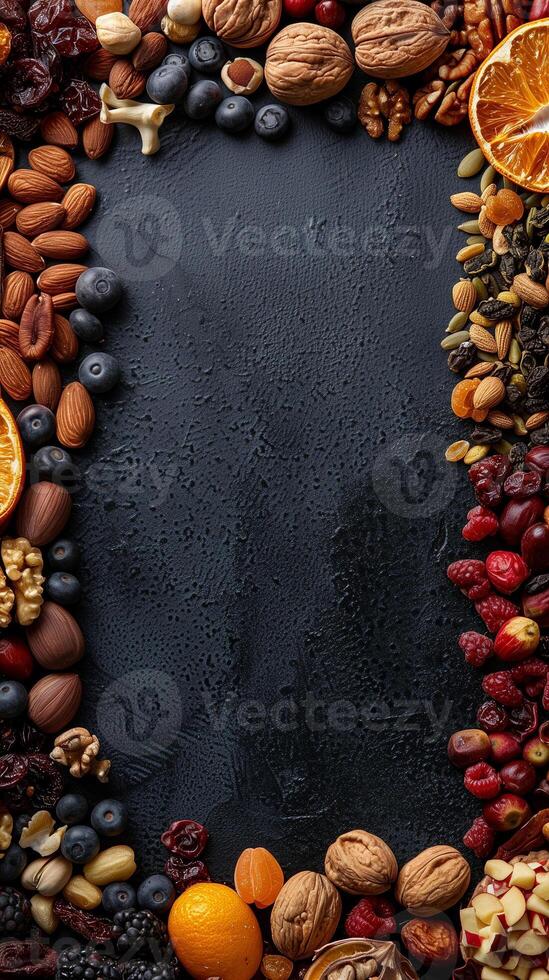 Dry fruits around the perimeter with empty space in the middle ... Dry fruits around the perimeter with empty space in the middle ...