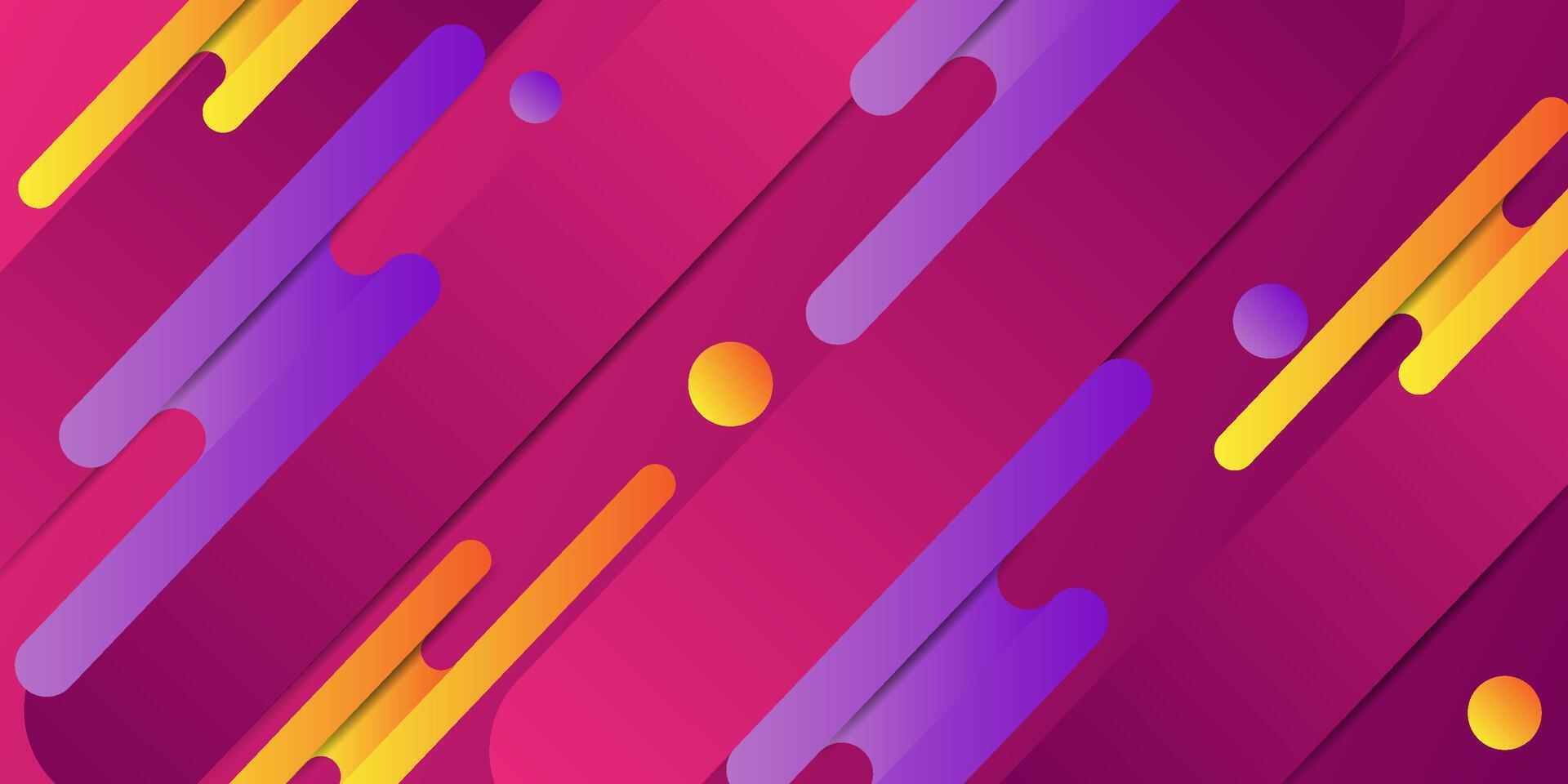 Abstract purple gradient illustration background with orange and purple rectangle pattern in 3D ...