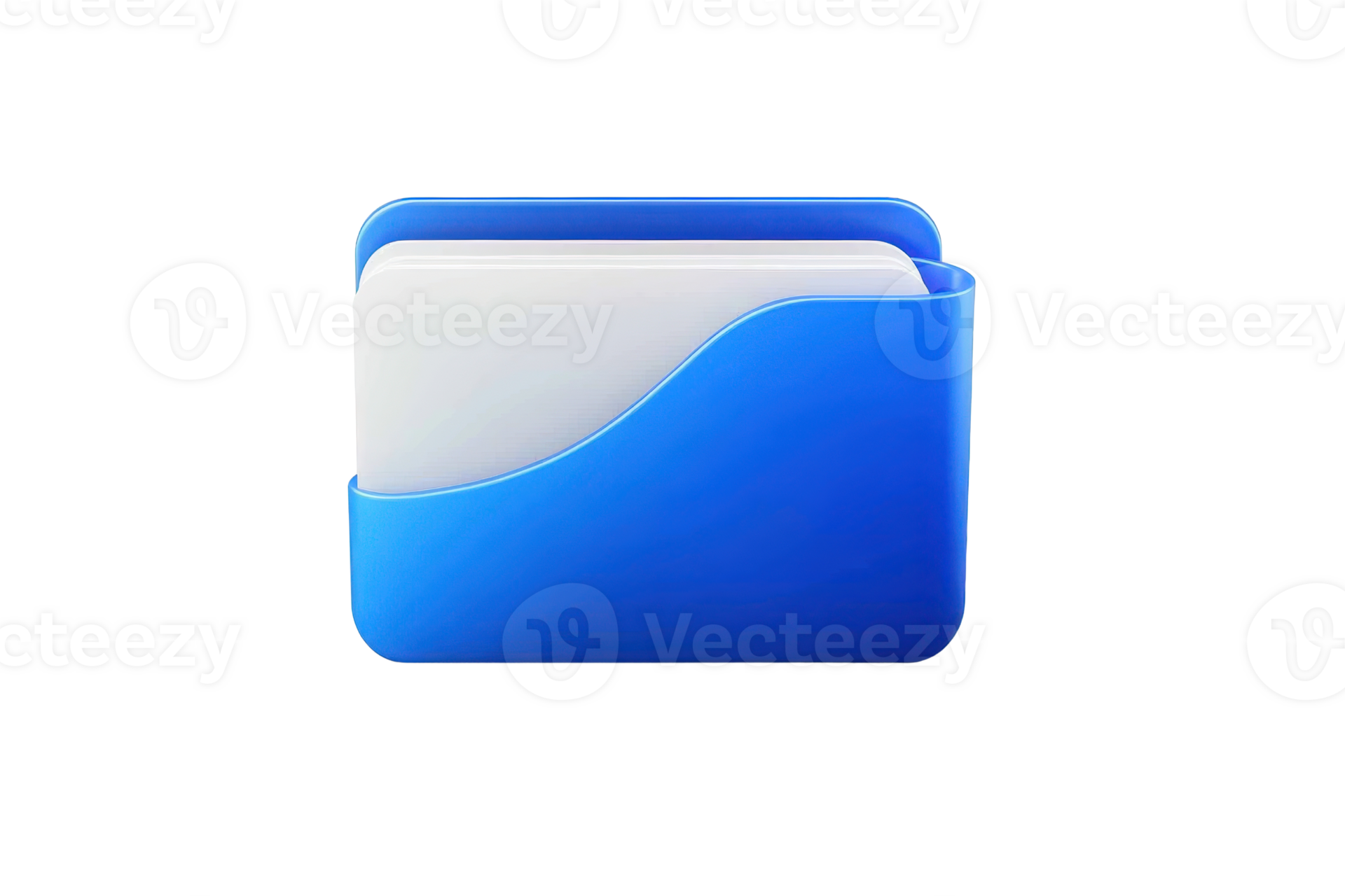 Digital blue folder icon representing file organization, computer management, and efficient ...