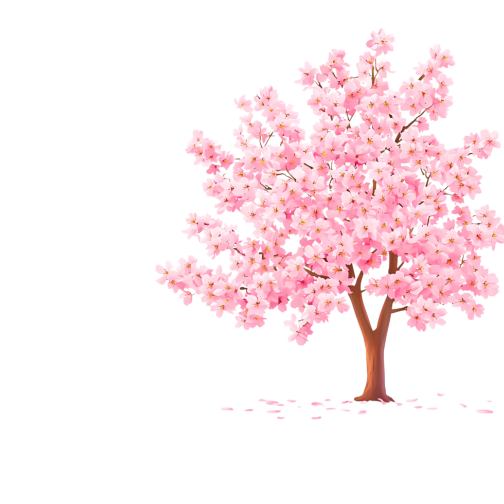 Beautiful Pink Cherry Blossom Tree Blossoming in Spring Season 53718294 PNG
