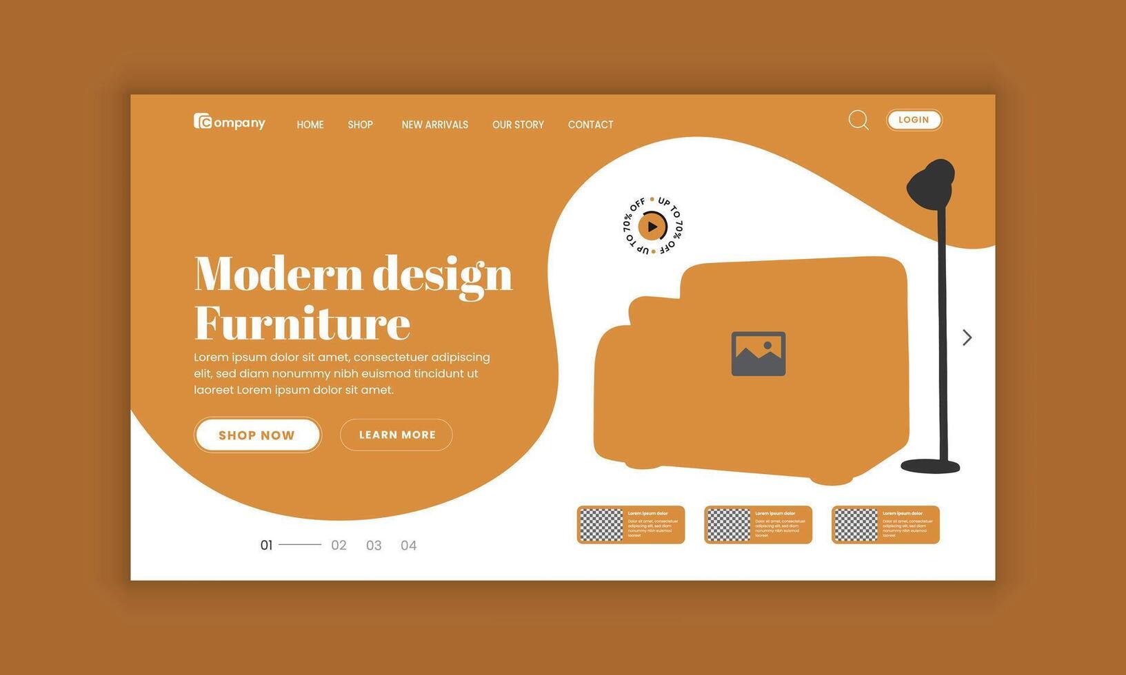 Modern Furniture Product sale Template and new furniture website landing page hero section and ...