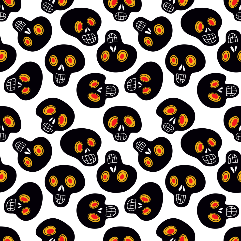 Black skulls seamless pattern 53740858 PNG Black skulls seamless pattern 53740858 PNG