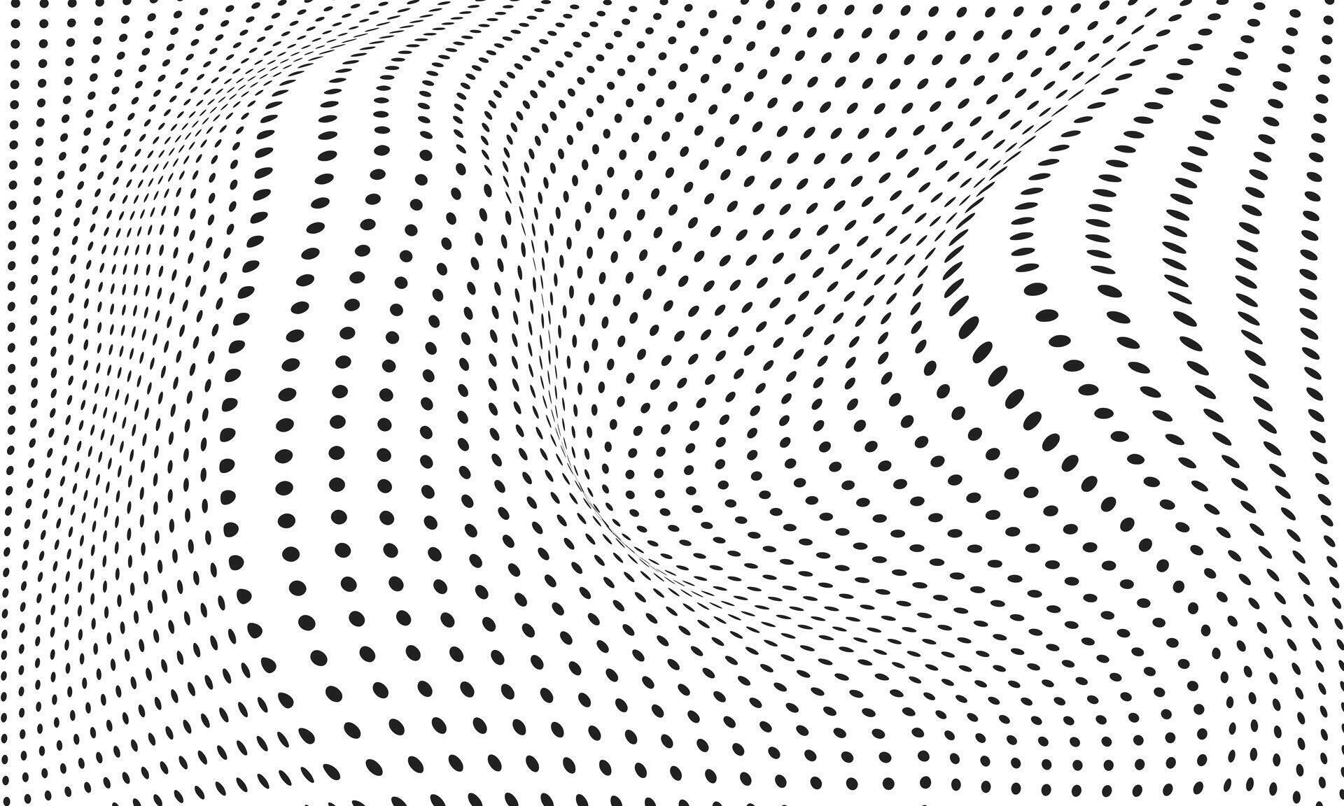 Black And White Background Abstract Dots Pattern Curved Wavy 53758180