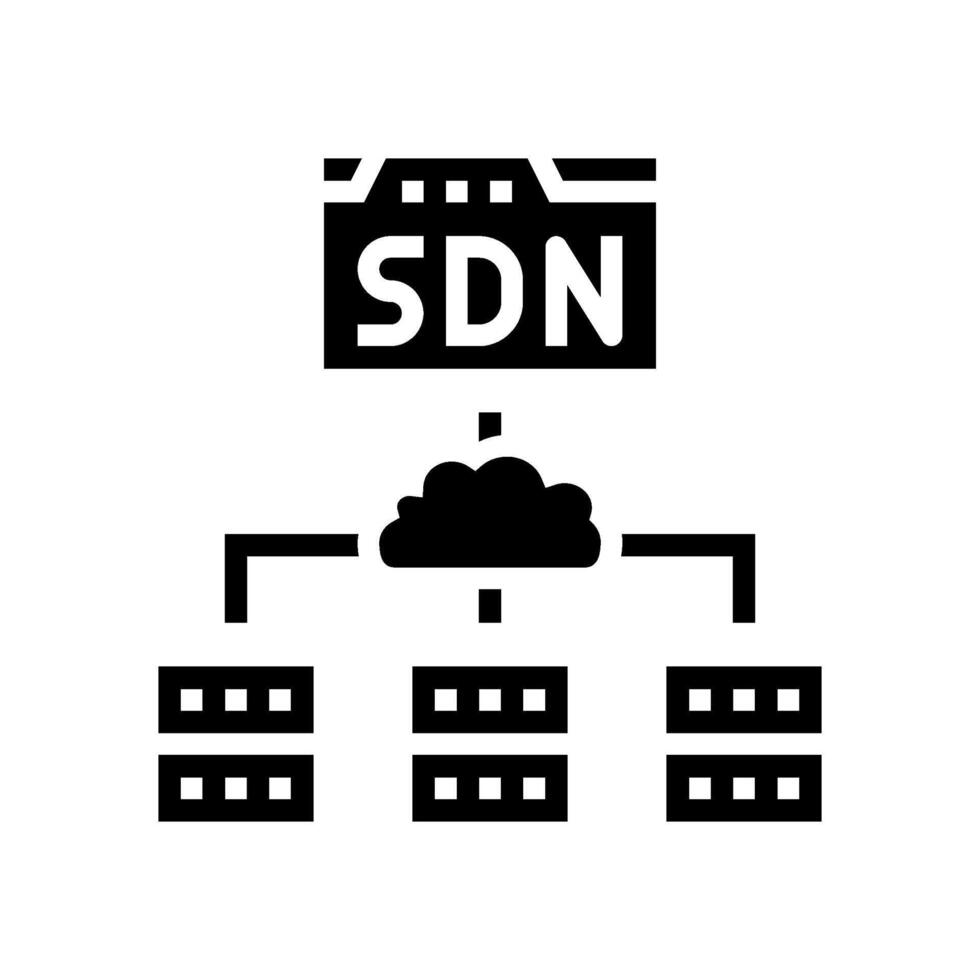 software defined network data center glyph icon illustration 53767920 ...