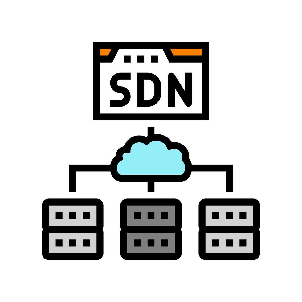 software defined network data center color icon illustration 53767924 ...