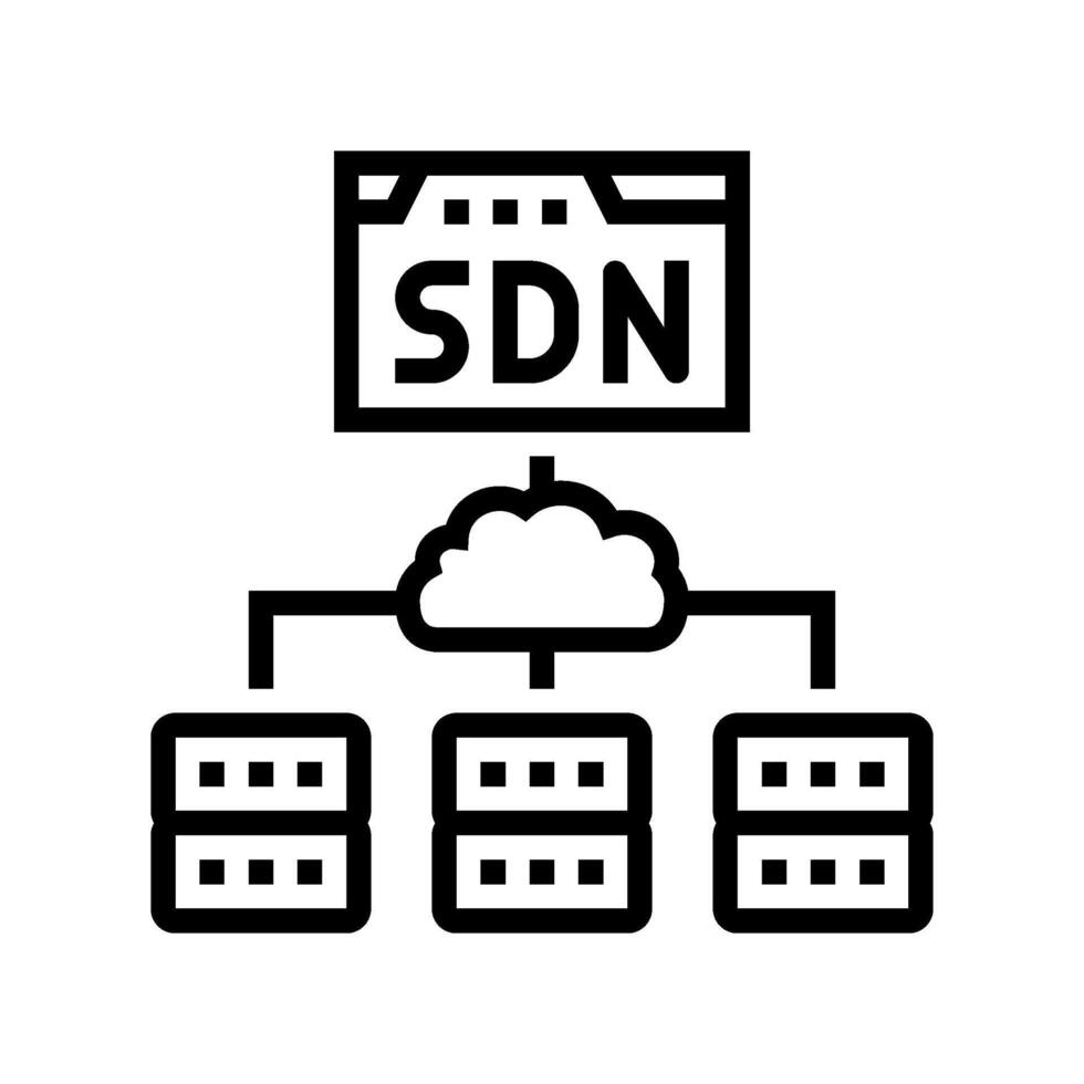 software defined network data center line icon illustration 53767925 ...