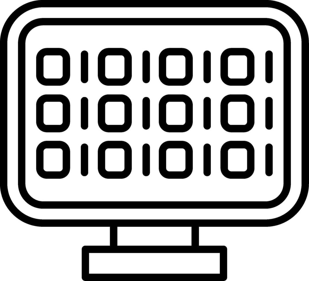 Binary Code Line Icon 53770175 Vector Art At Vecteezy