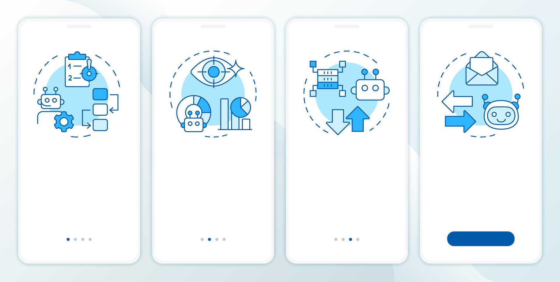 Criteria For Rpa Blue Onboarding Mobile App Screen Automation Walkthrough 4 Steps Editable