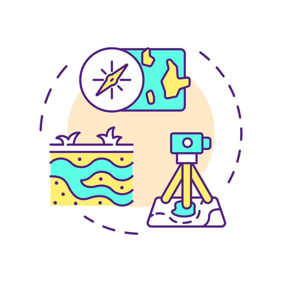 General and desk studies multi color concept icon. Gathering project ...