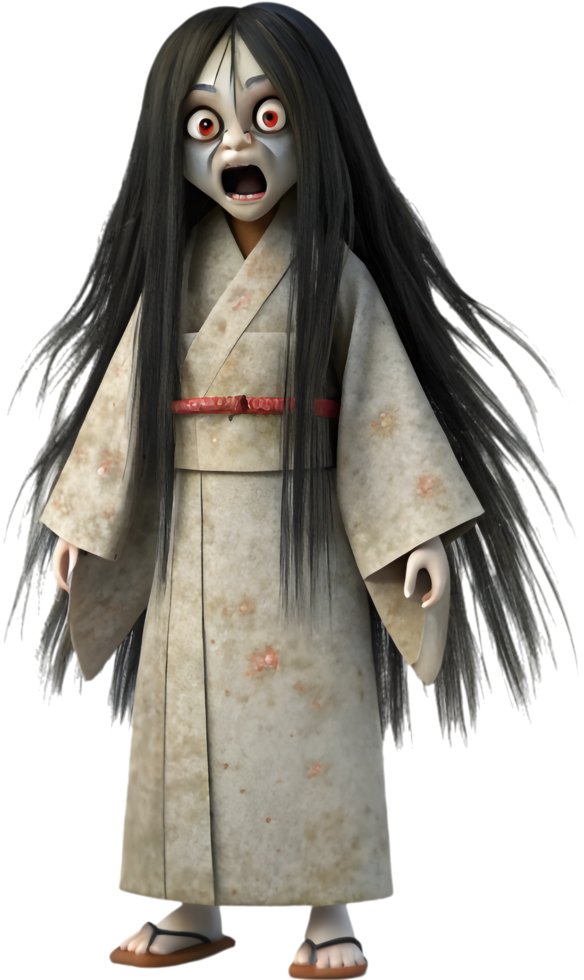 Creepy Japanese Kuchisake Onna Ghost Clipart Highlighting Mystery 53778362 Png