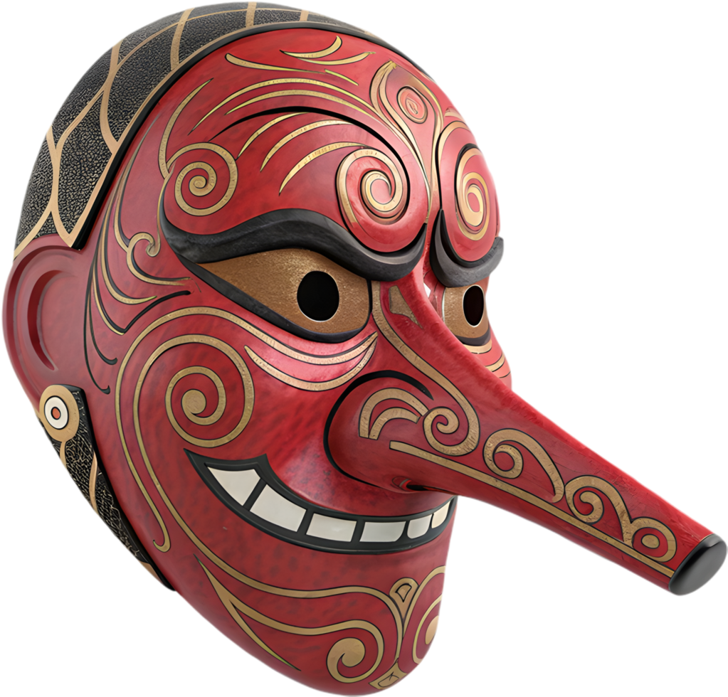 Tengu Mask Clipart Featuring Folklore Strength And Mystery 53778646 Png