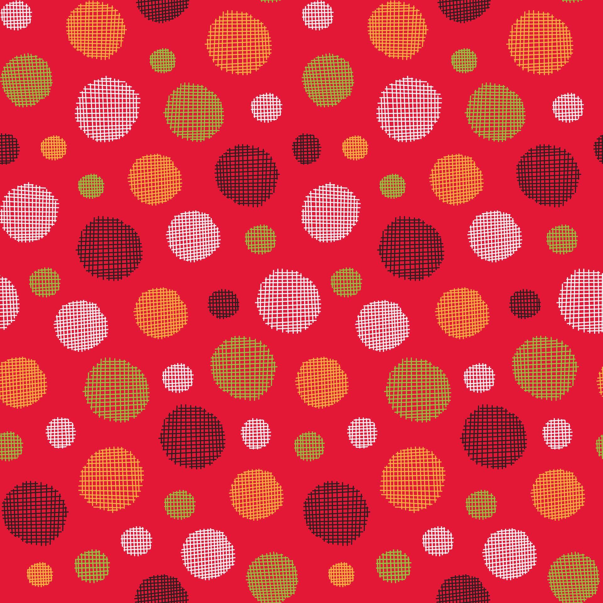 Seamless Multi Color Polka Dots On Red Background 53782450 Vector Art ...
