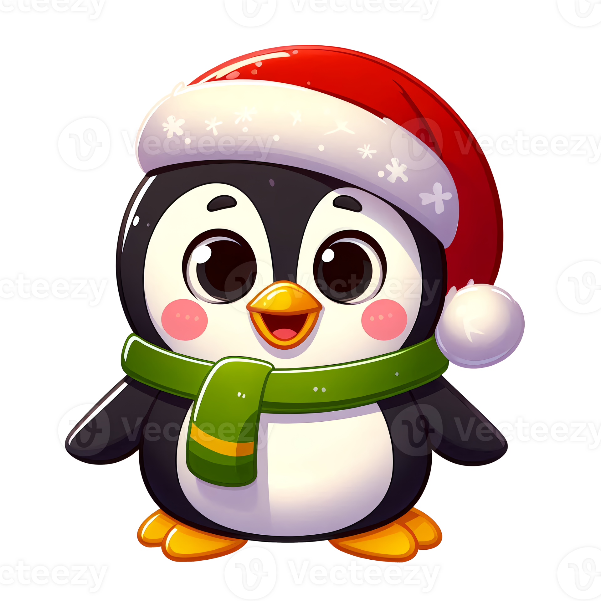 Cute Christmas penguin. Clipart is a great choice for creating cards ...