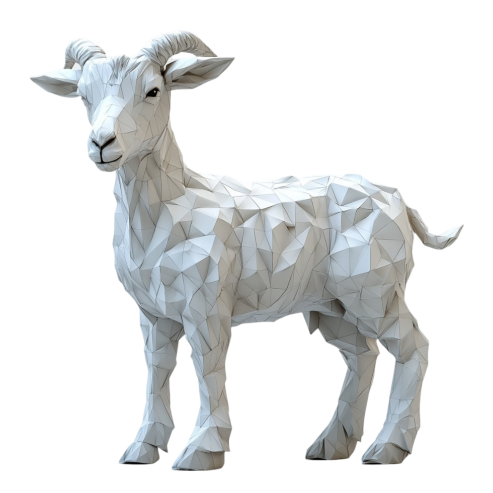 Origami Goat Sculpture 53784647 PNG