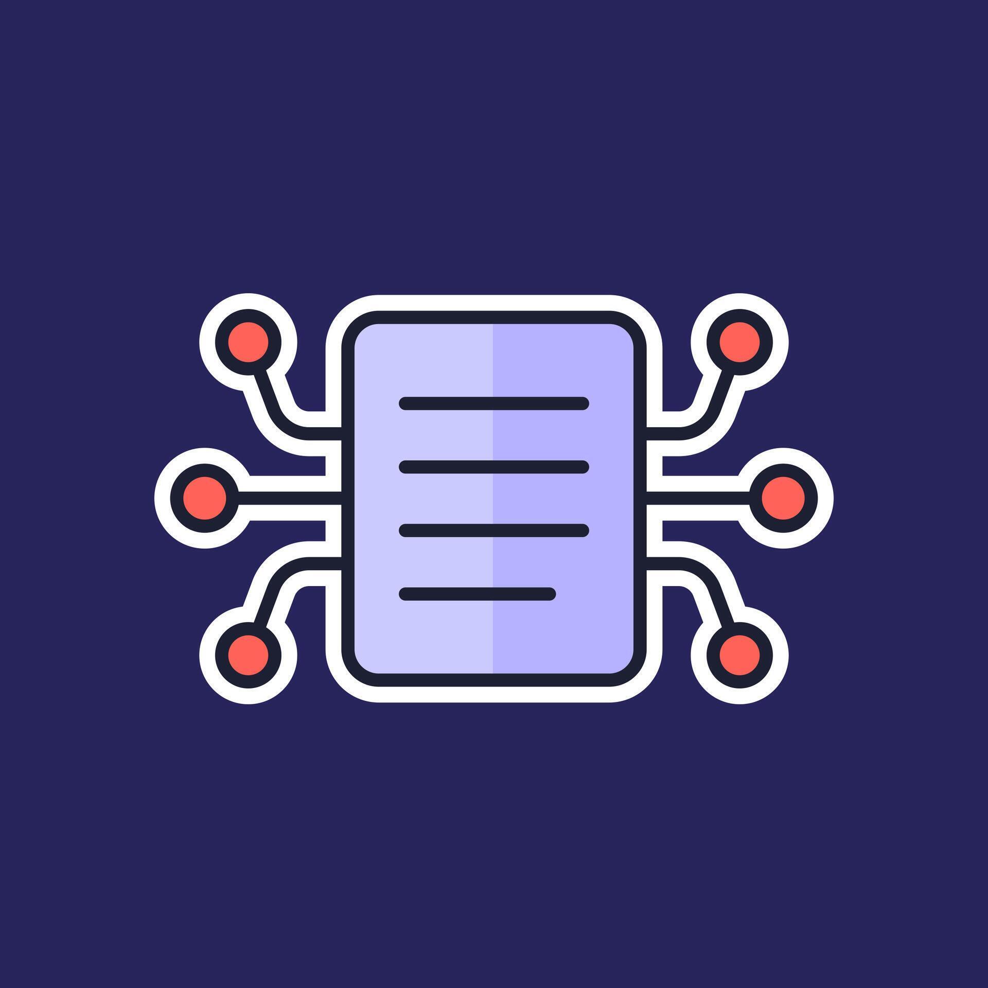 compiling data icon with a document, outlined design 53785282 Vector Art at Vecteezy
