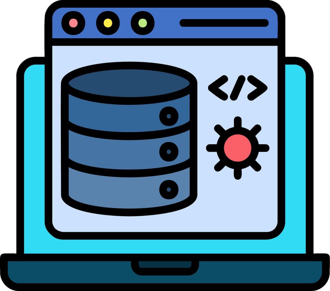 Backend Line Filled Icon 53797912 Vector Art at Vecteezy