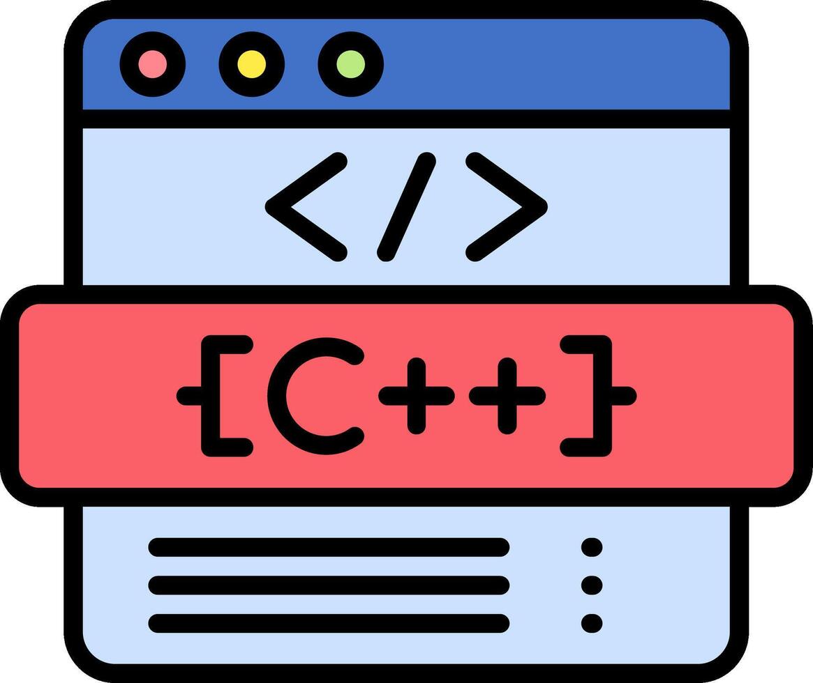C Language Line Filled Icon 53798689 Vector Art at Vecteezy