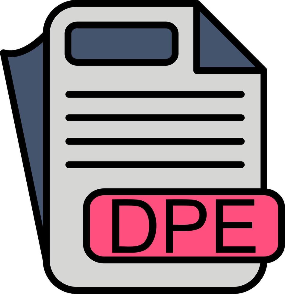 Dpe File Format Line Filled Icon 53801403 Vector Art At Vecteezy
