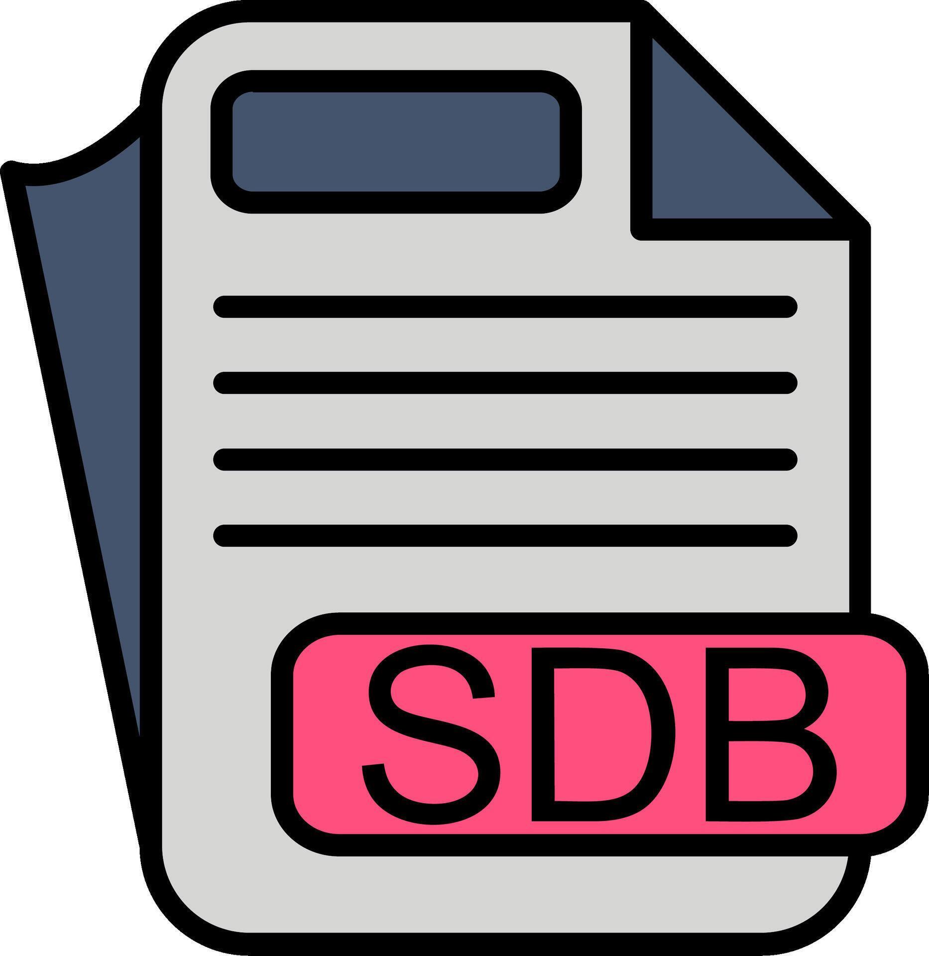 SDB File Format Line Filled Icon 53802103 Vector Art at Vecteezy