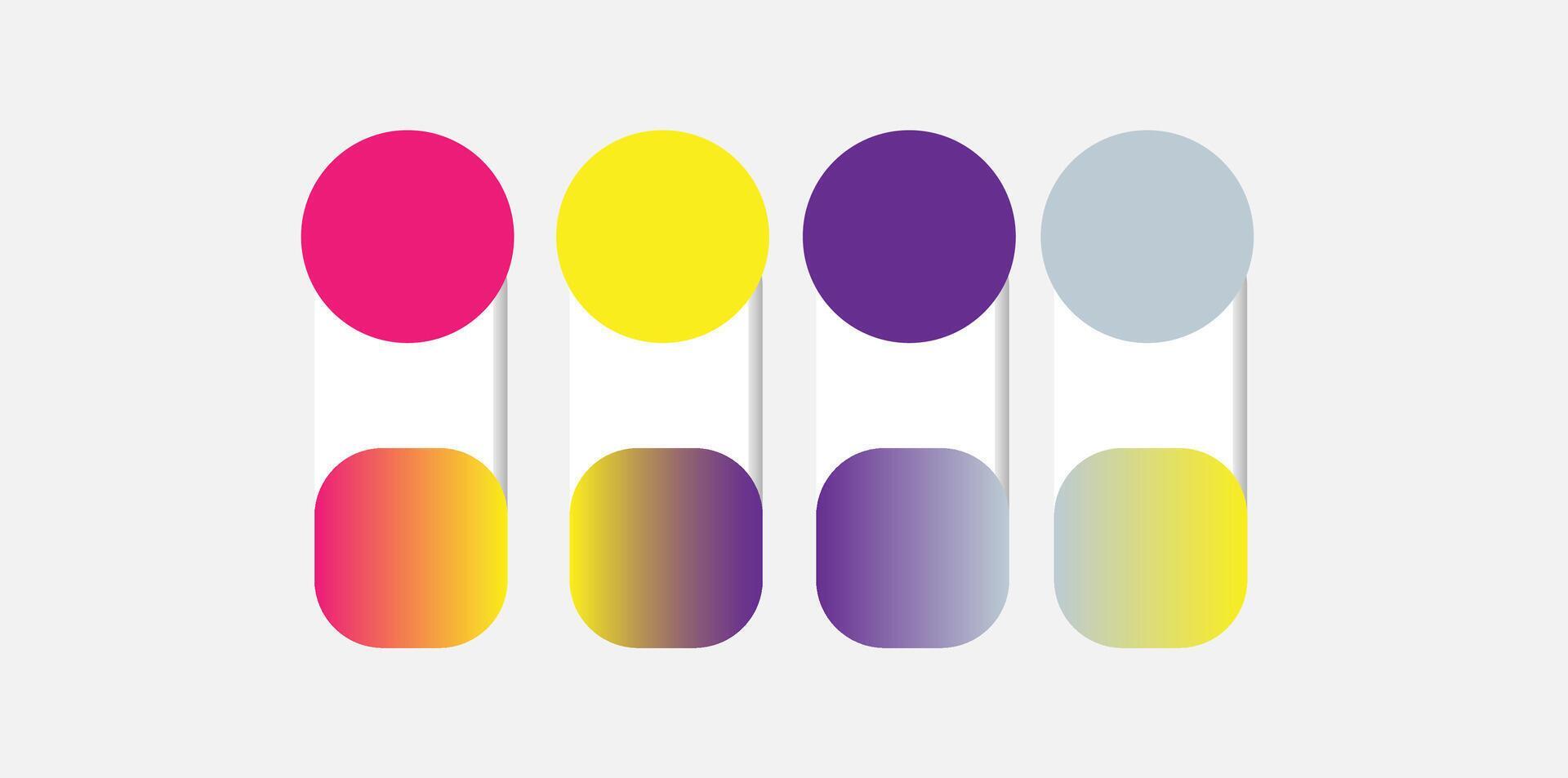 Color palette in Gradient colour theme collection. Color inspiration or ...