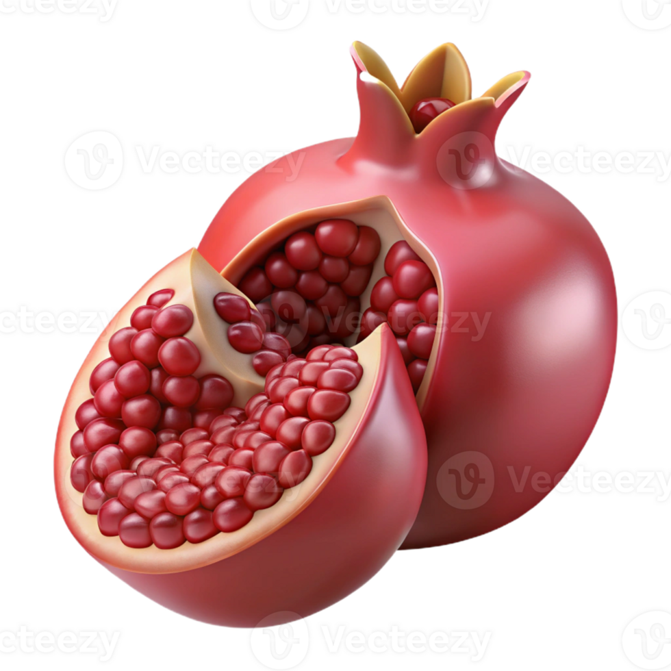 3d Render Pomegranate Fruit Illustration 53810687 Png