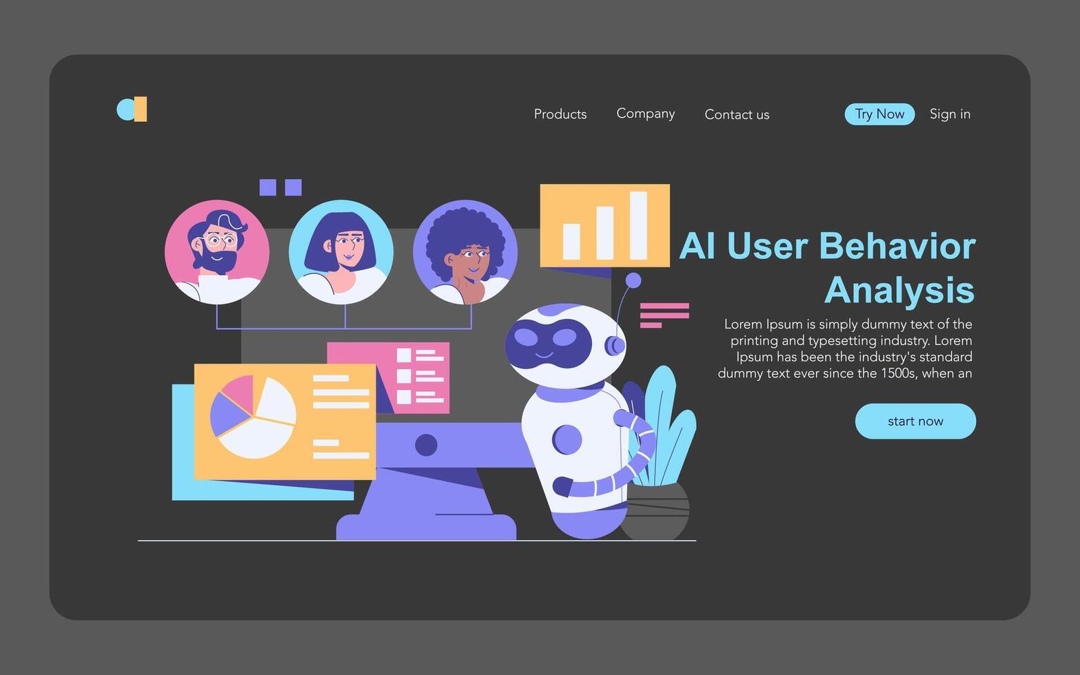 Ai Cybersecurity Flat Illustration 53819005 Vector Art At Vecteezy