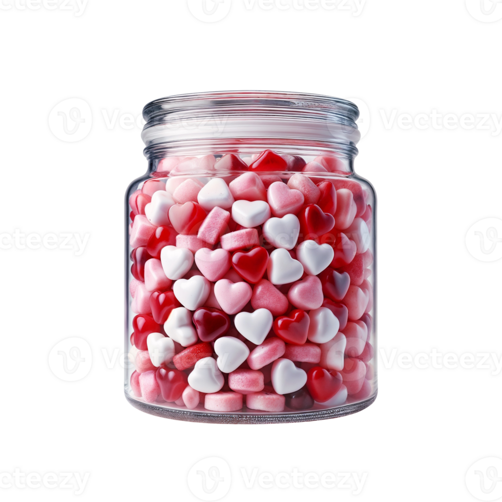 Glass Jar Filled with Red, Pink, and White Heart Candies 53820675 PNG Glass Jar Filled with Red, Pink, and White Heart Candies 53820675 PNG