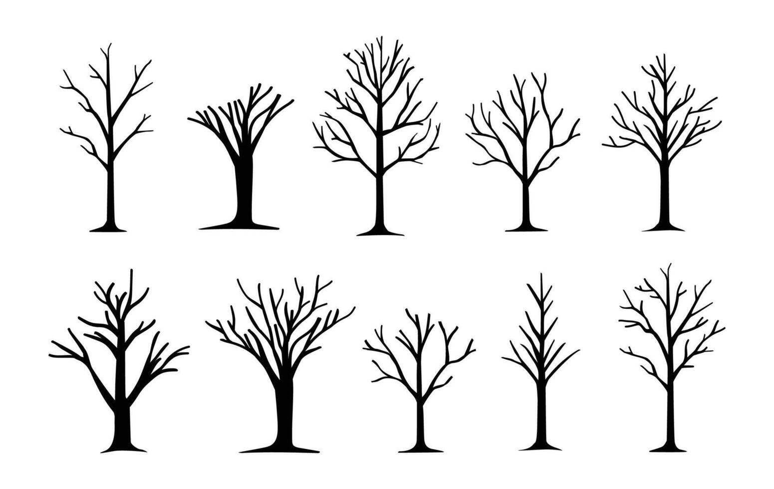 trees trunk silhouette illustration 53846367 Vector Art at Vecteezy