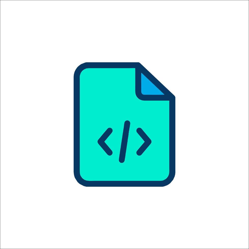 A file icon with a code symbol 53851372 Vector Art at Vecteezy