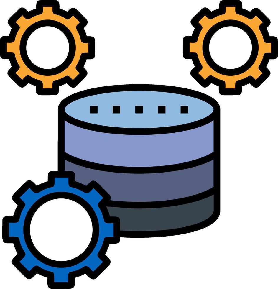 Database Management Line Filled Icon 53853888 Vector Art At Vecteezy