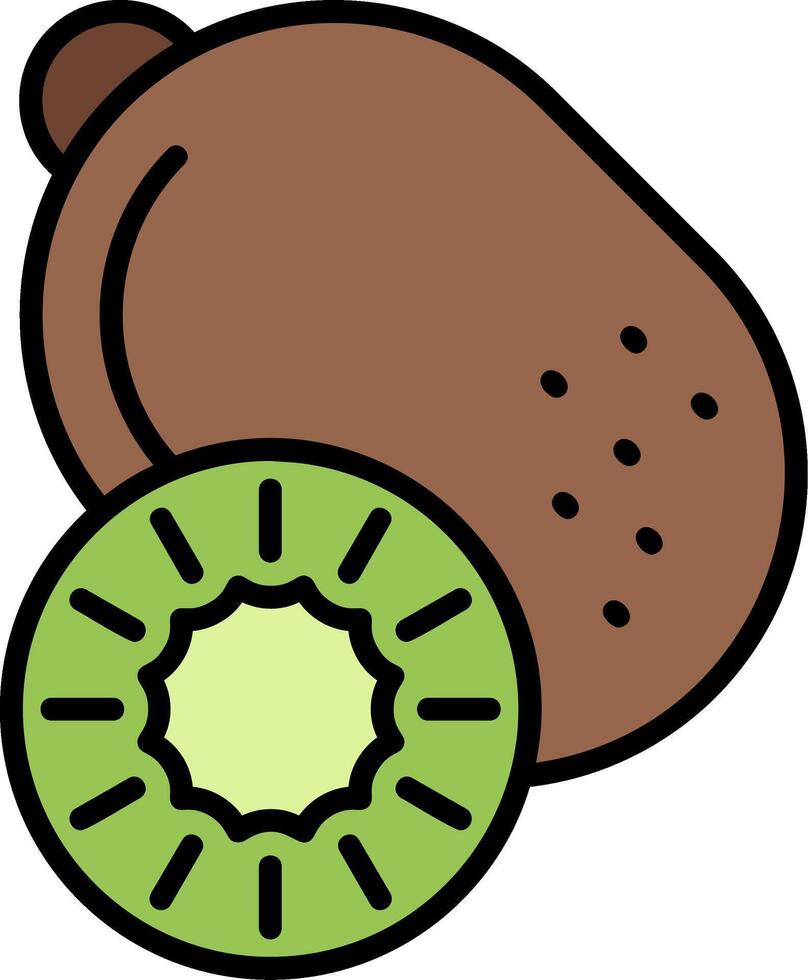 Kiwi Line Filled Icon 53854324 Vector Art at Vecteezy