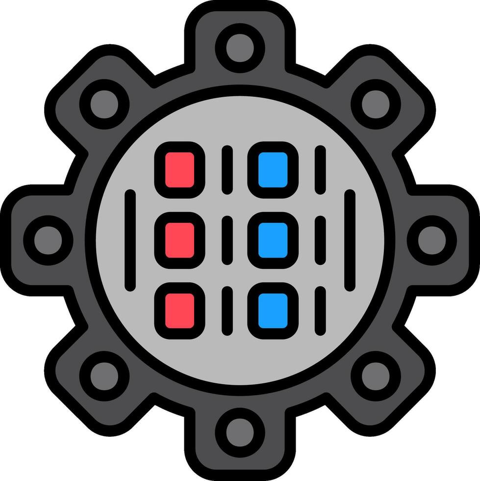 Binary Code Line Filled Icon 53854595 Vector Art At Vecteezy