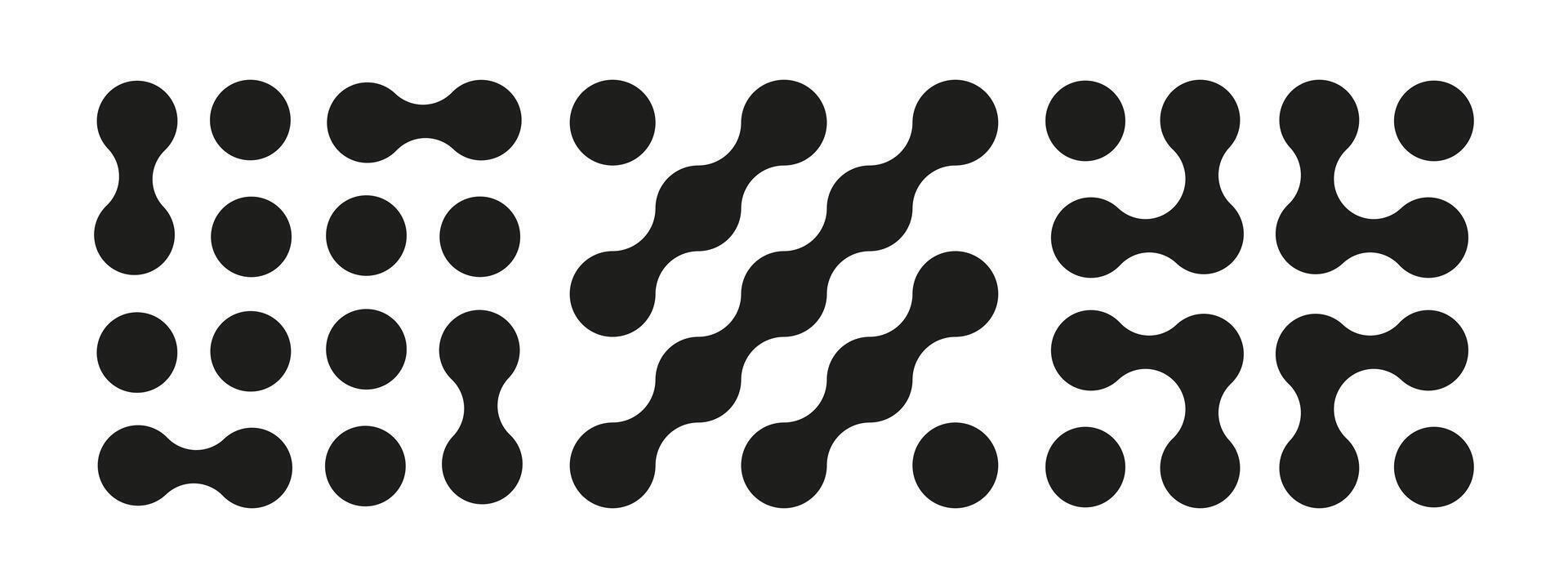 Metaball Minimalist Icons Connected Dots Signs Integration Abstract Symbol Circles Fluid