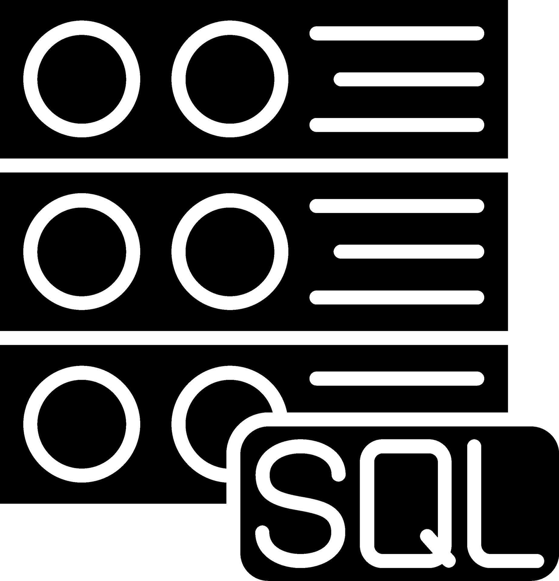 Sql Server Glyph Icon 53895810 Vector Art at Vecteezy