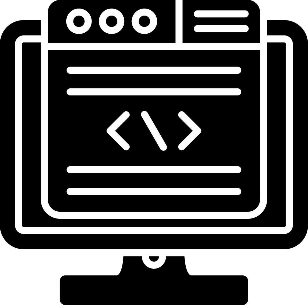 Code Glyph Icon 53897708 Vector Art at Vecteezy