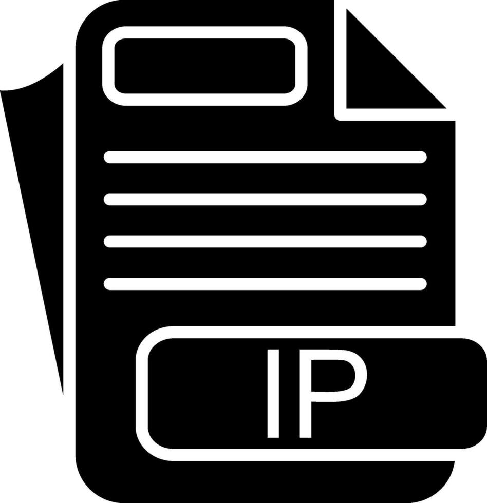 IP File Format Glyph Icon 53898919 Vector Art at Vecteezy